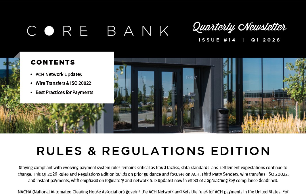 Q1 2026 ACH Payments Newsletter - Core Bank